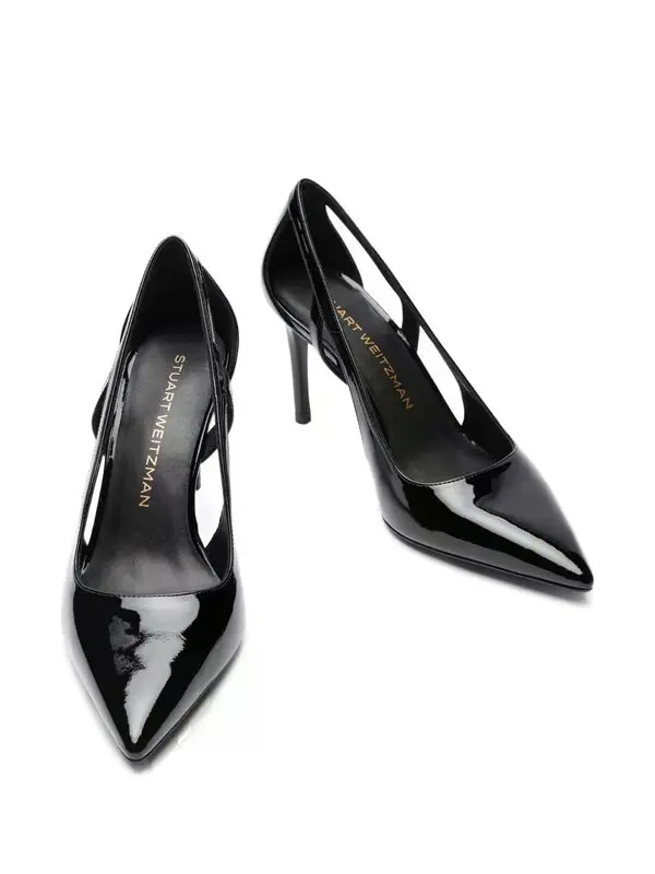STUART WEITZMAN Cut-out Pointed Pumps - Black