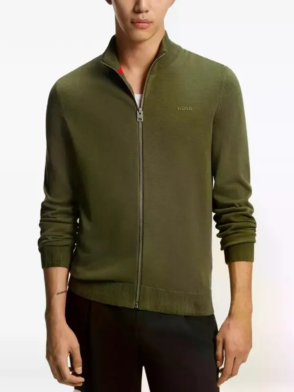 Hugo Zip-up Cotton Jacket - Green