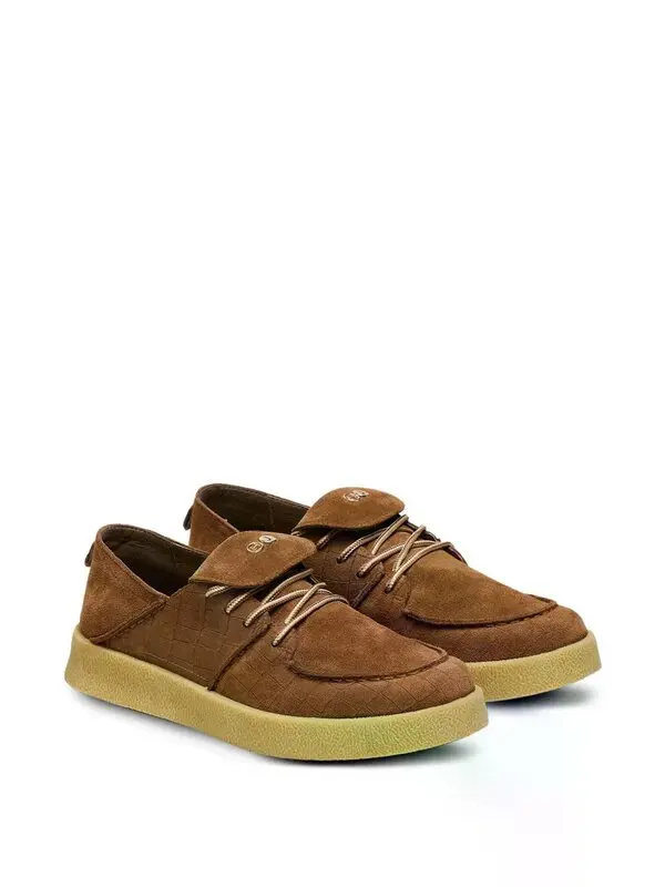 HIDE&JACK Textured Lace-up Sneakers - Brown