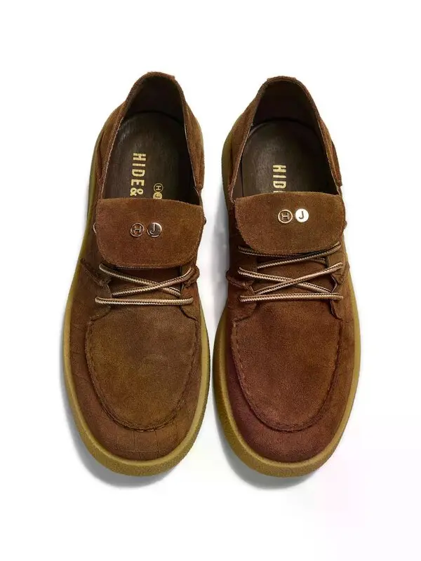 HIDE&JACK Textured Lace-up Sneakers - Brown
