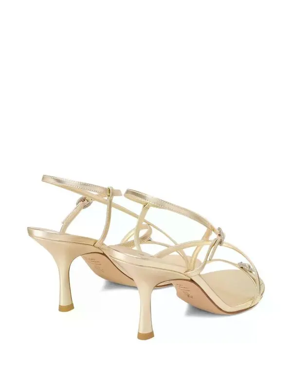 STUART WEITZMAN Kensington Strappy Heeled Sandals - Gold