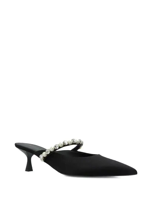 Stella McCartney Pearl-embellished Mules - Black