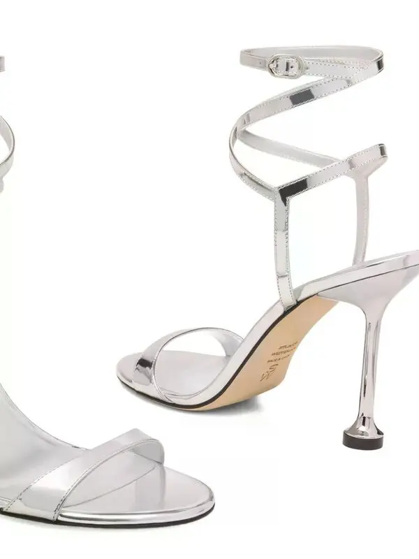 STUART WEITZMAN Nudistini Heeled Sandals - Silver