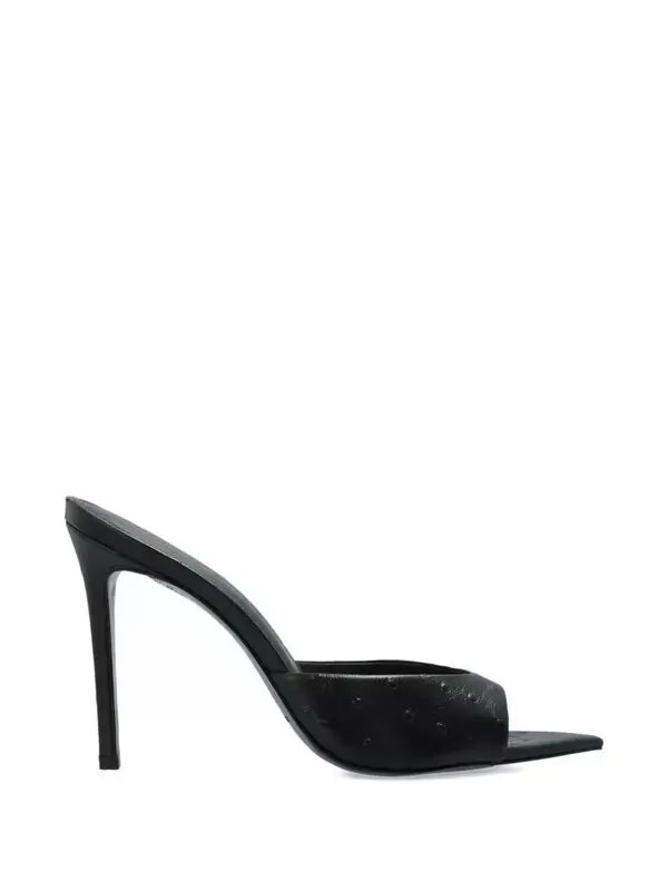 BLACK SUEDE STUDIO Textured Leather Peep Toe Sandals