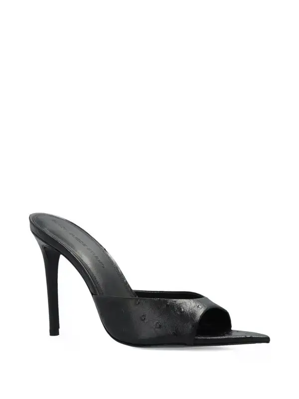 BLACK SUEDE STUDIO Textured Leather Peep Toe Sandals