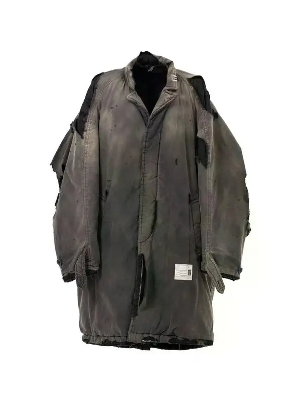 Mihara Yasuhiro Distressed Coat - Black