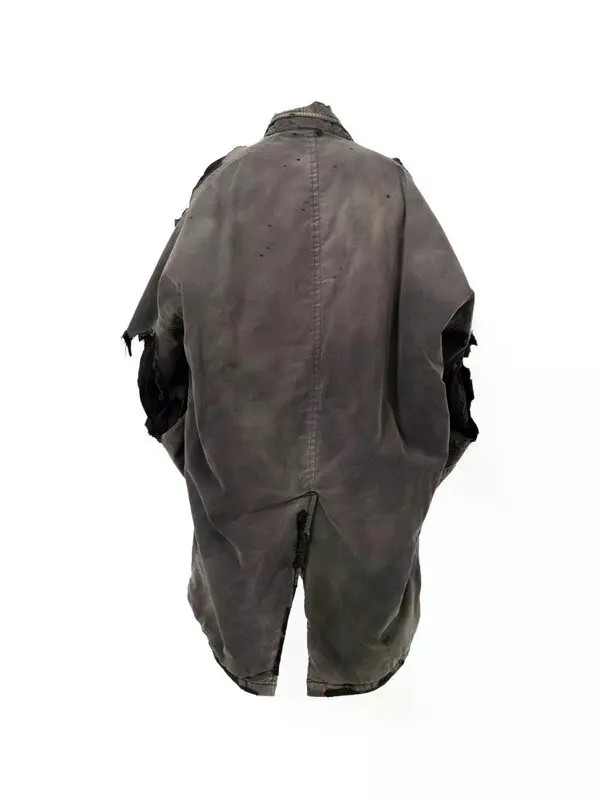 Mihara Yasuhiro Distressed Coat - Black