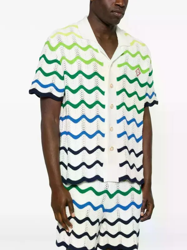 Casablanca Wave Pattern Shirt