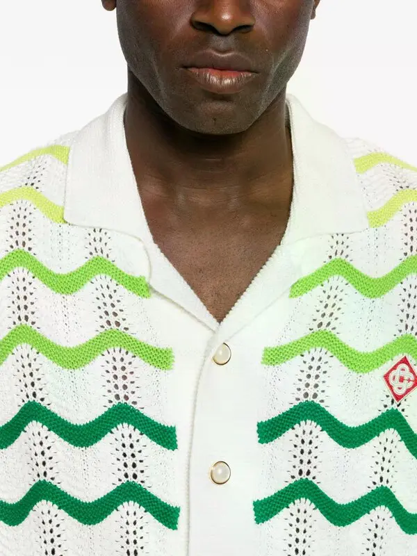 Casablanca Wave Pattern Shirt