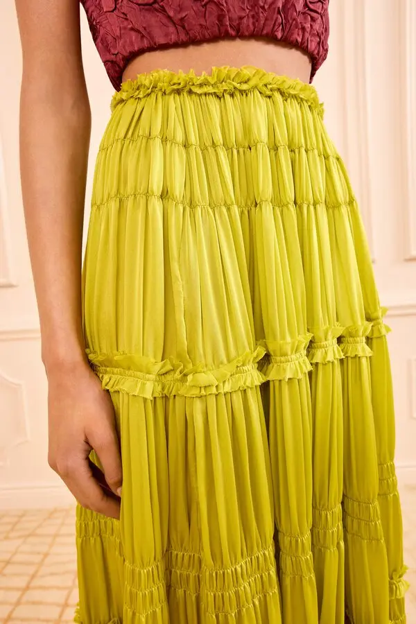Ulla Johnson Virginie Silk Midi Skirt