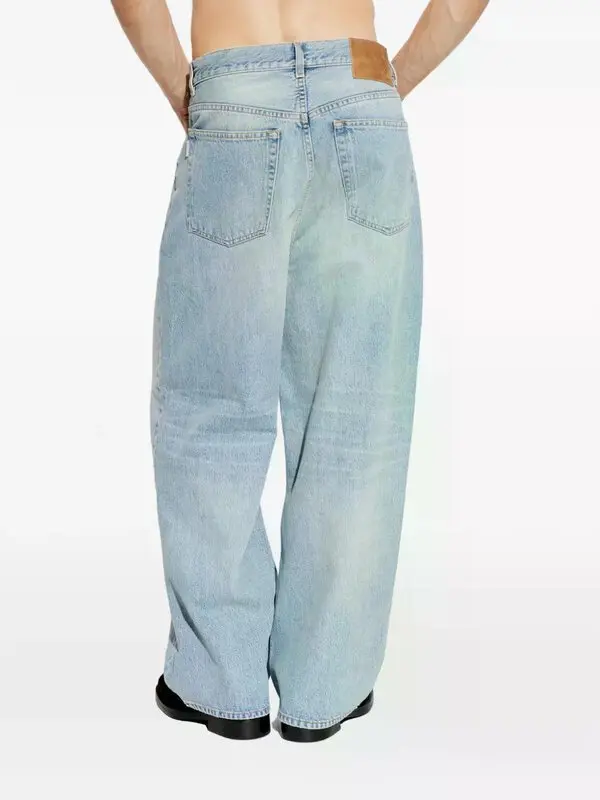 HAIKURE Five-pocket Wide-leg Jeans - Blue