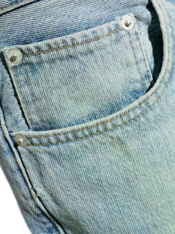 HAIKURE Five-pocket Wide-leg Jeans - Blue