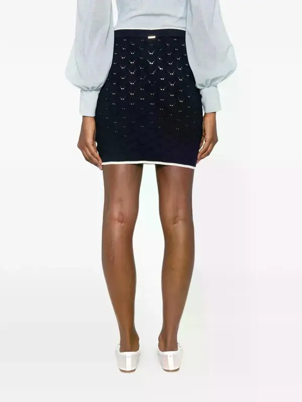 TWINSET Short Jacquard-knit Skirt