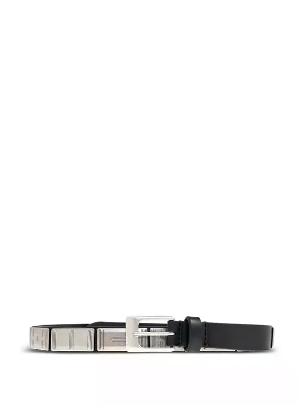 LEMAIRE Rectangle-buckle Leather Belt - Black