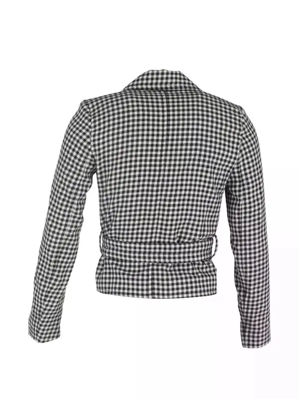 Alexander McQueen Gingham-checked Belted Blazer