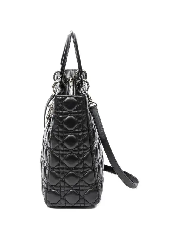 Dior Quilted Leather Tote Bag - Black