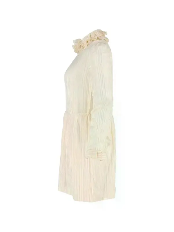 Saint Laurent Lamé Striped Mini Dress