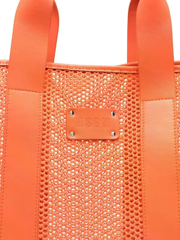 MSGM Logo Detail Tote Bag