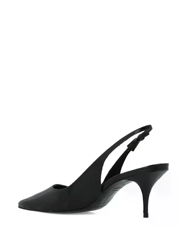 BLACK SUEDE STUDIO Branca Point-toe Slingback Pumps - Black
