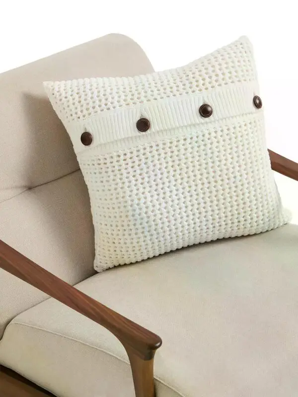 Brunello Cucinelli Buttoned Knit Cushion Pillow