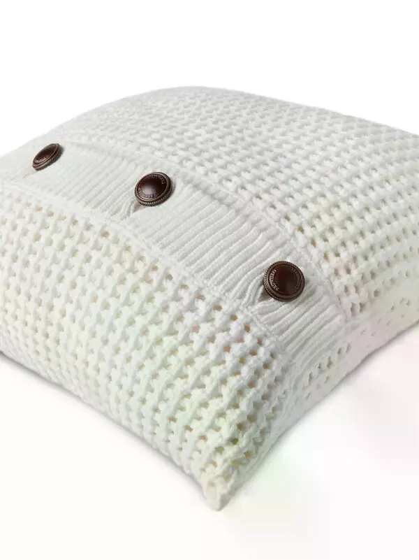 Brunello Cucinelli Buttoned Knit Cushion Pillow
