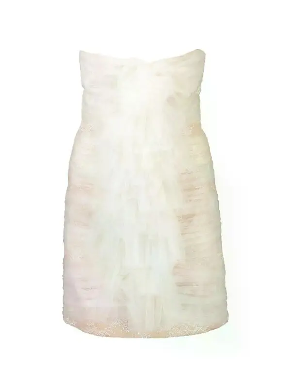 Alexis Eva Ruffled Mini Dress - Neutrals