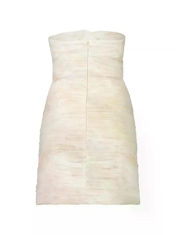 Alexis Eva Ruffled Mini Dress - Neutrals