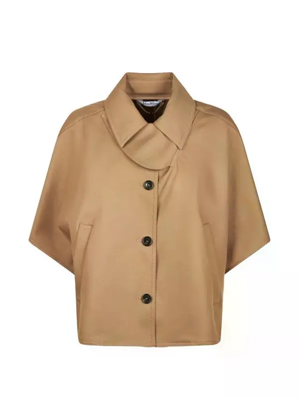Max Mara Buttoned Cotton Coat - Neutrals