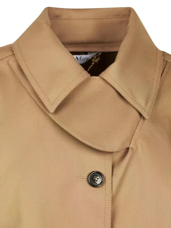 Max Mara Buttoned Cotton Coat - Neutrals