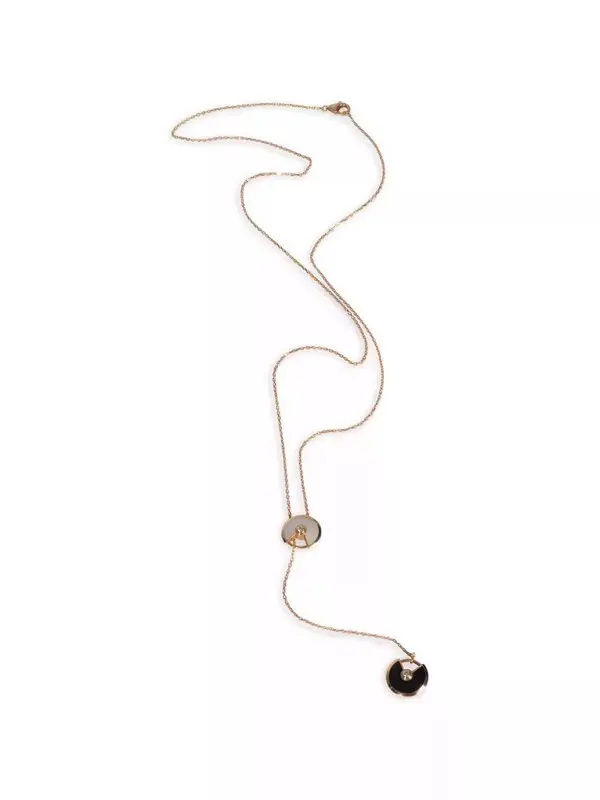 CARTIER Amulette Lariat Onyx And Diamond Necklace - Pink