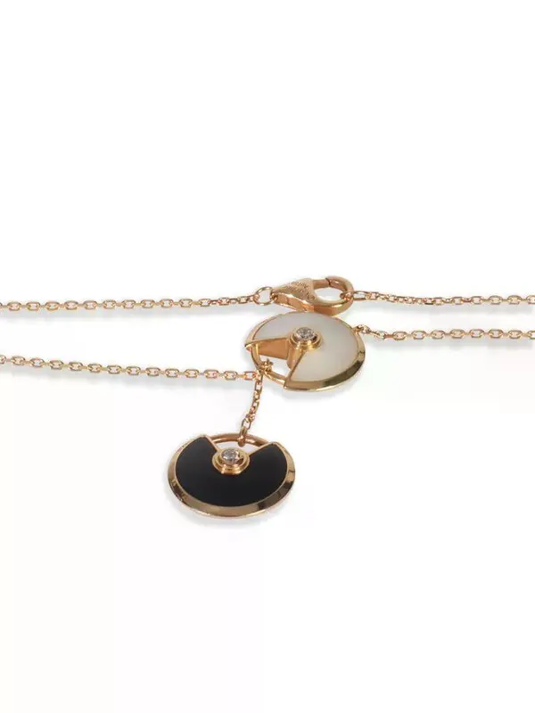 Cartier Amulette Lariat Onyx And Diamond Necklace
