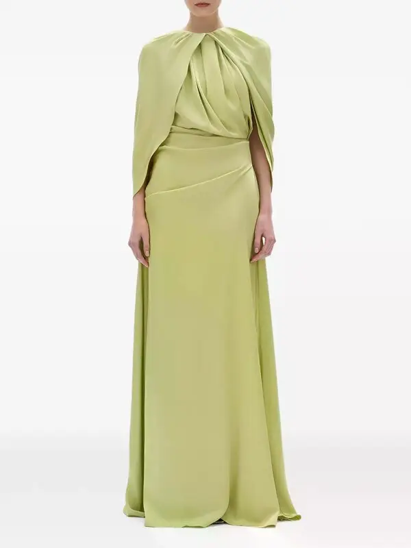 rachel gilbert green dress Strapless Print Boho Maxi Dress Green / S main image 1