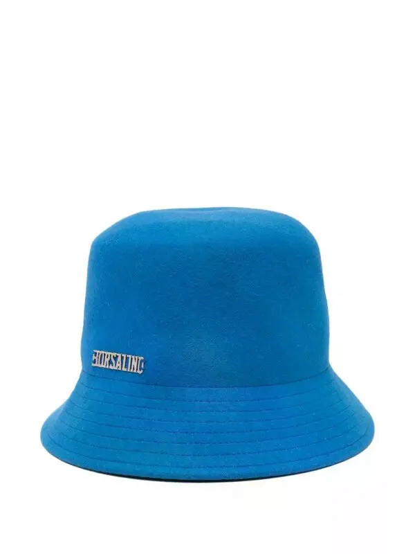 Borsalino Logo-plaque Bucket Hat - Blue
