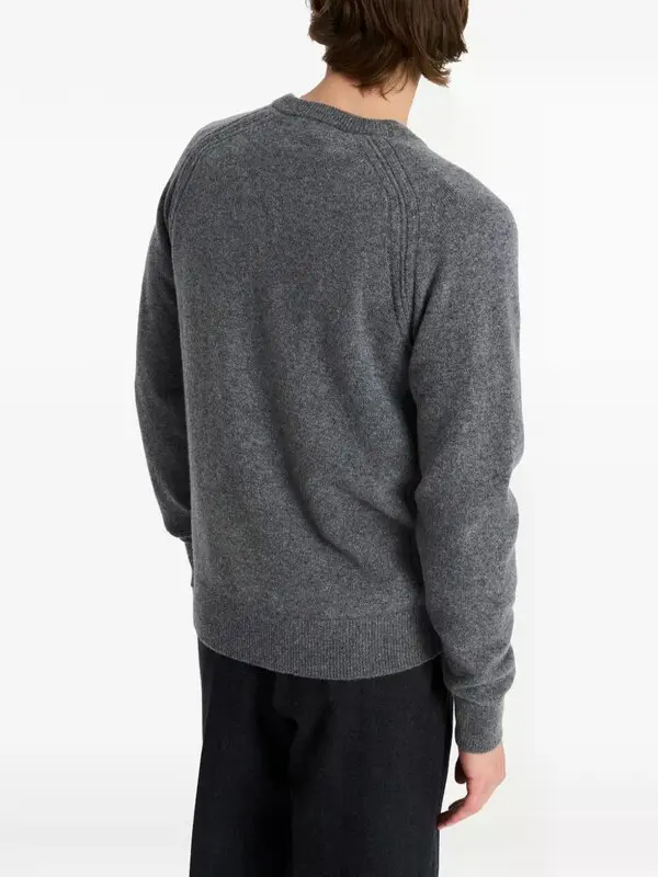 Pringle Of Scotland V-neck Logo Sweater - Grey