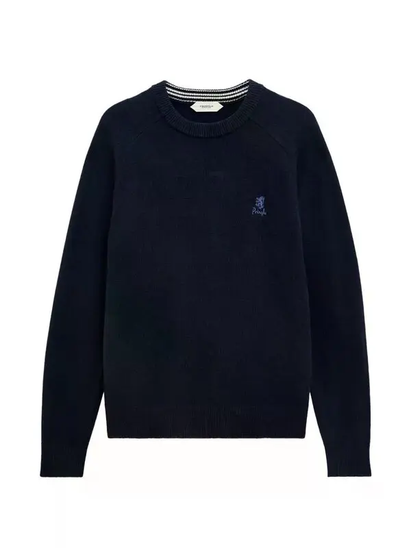 Pringle Of Scotland Crew-neck Logo Sweater - Blue