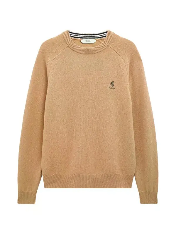 Pringle Of Scotland Crew-neck Logo Sweater - Neutrals