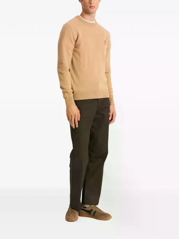 Pringle Of Scotland Crew-neck Logo Sweater - Neutrals