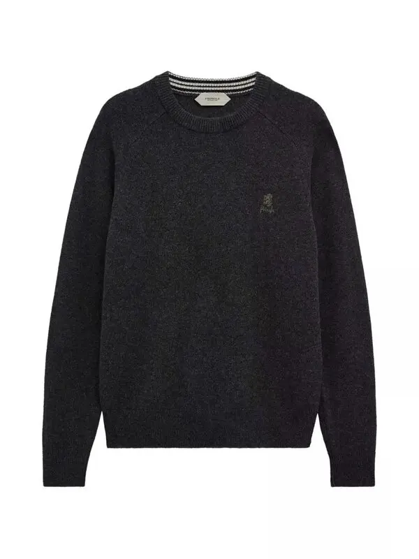 Pringle Of Scotland Crew-neck Sweater With Logo - Grey