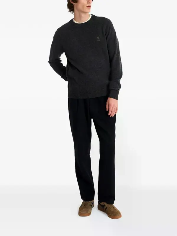 Pringle Of Scotland Crew-neck Sweater With Logo - Grey