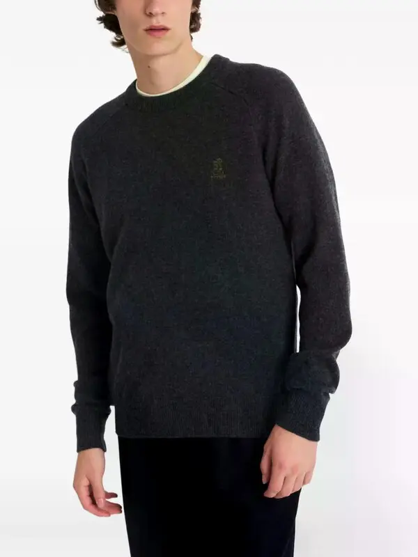 Pringle Of Scotland Crew-neck Sweater With Logo - Grey