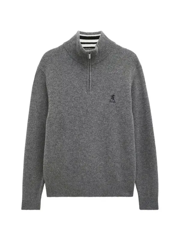 Pringle Of Scotland Zip Polo Shirt - Grey