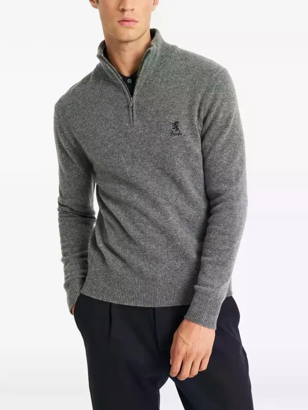 Pringle Of Scotland Zip Polo Shirt - Grey