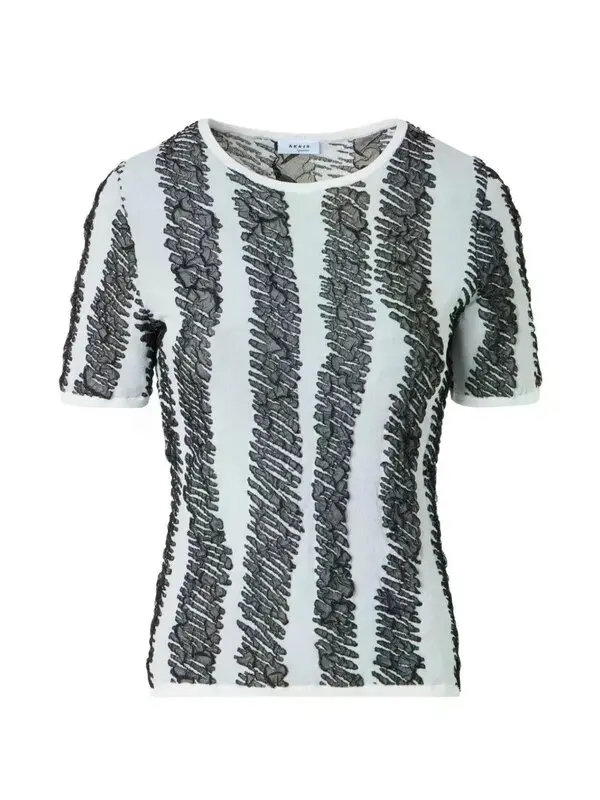 Akris Striped T-shirt - Grey