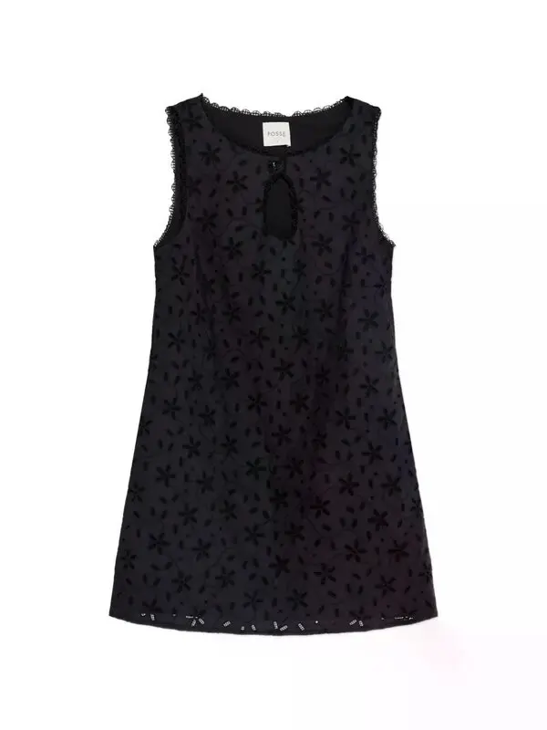 Posse Floral-pattern Sleeveless Dress - Black