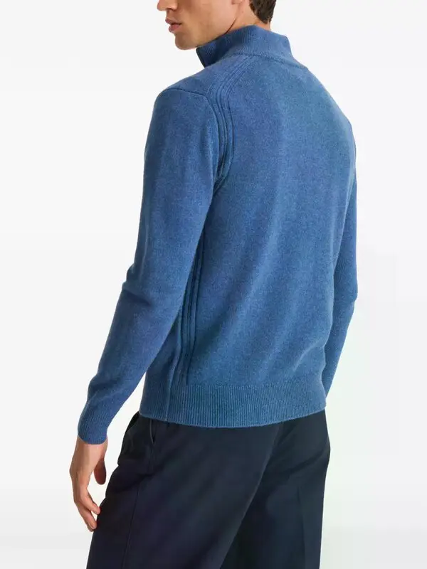 Pringle Of Scotland Zip Polo Shirt - Blue