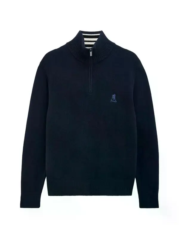 Pringle Of Scotland Zip Polo Shirt - Blue