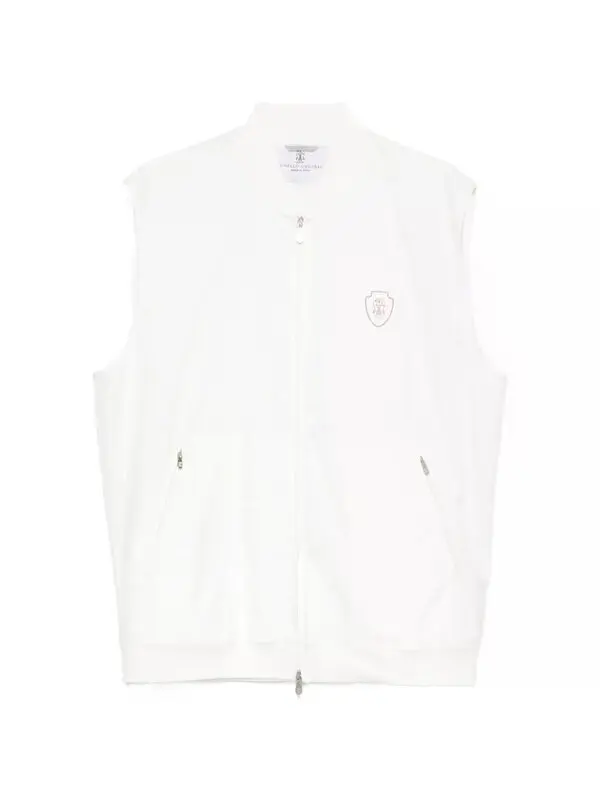 Brunello Cucinelli Logo-detail Gilet - White