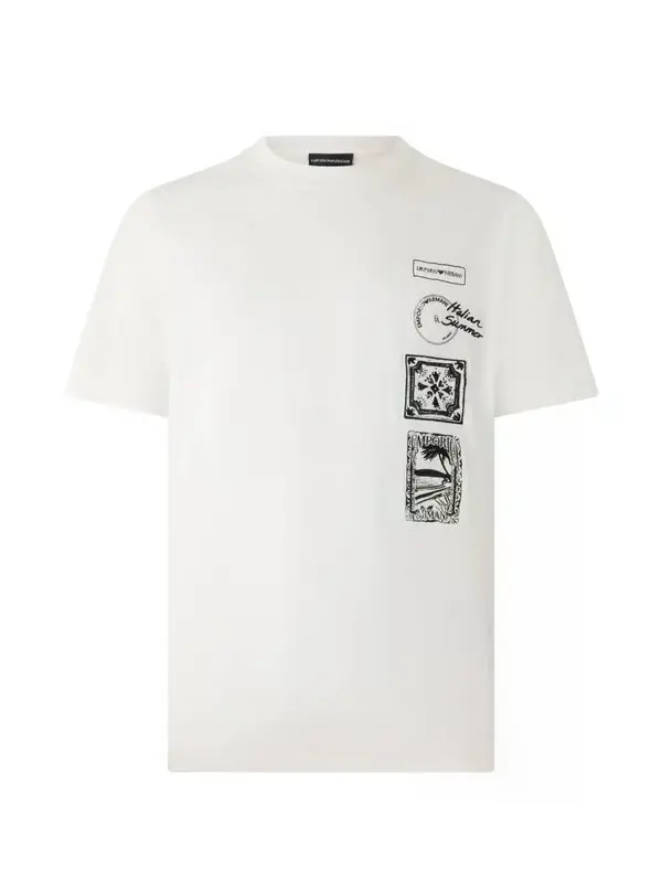 Emporio Armani Graphic-print T-shirt - White