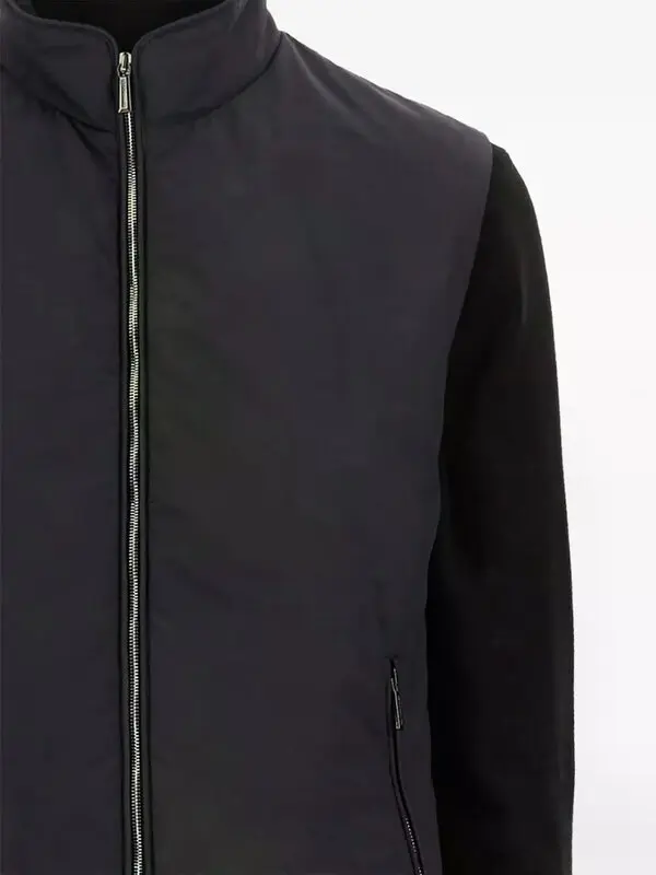 MOORER Zip-up Gilet - Blue