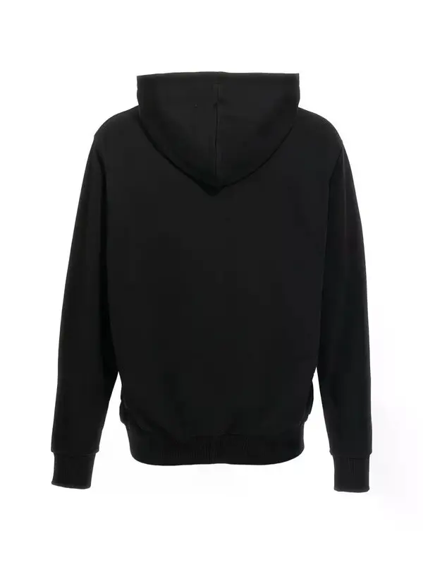 Balmain Long-sleeve Hoodie With Logo Detail - Black